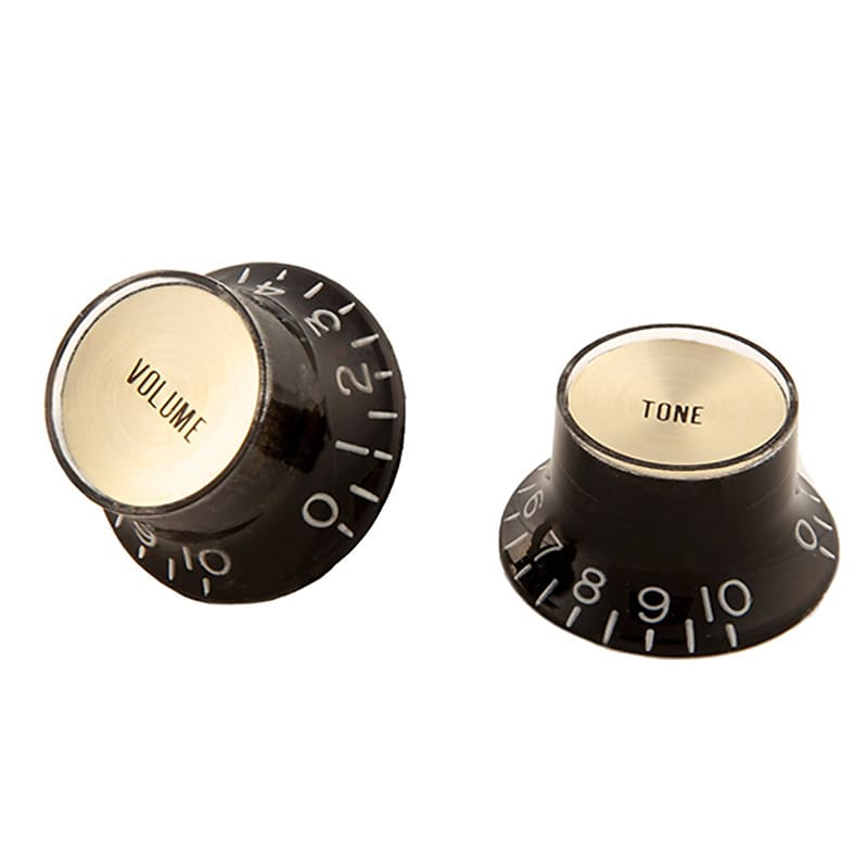 Gibson Top Hat Knobs Black and Gold | Reverb