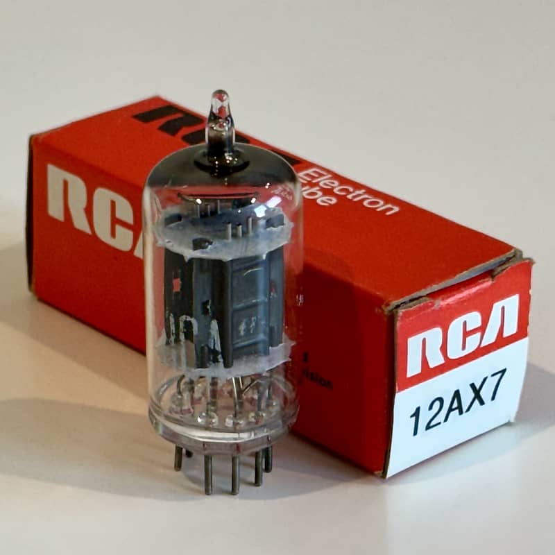 RCA 12AX7 Long Black Plates Angled D Getter ECC83 Hickok | Reverb