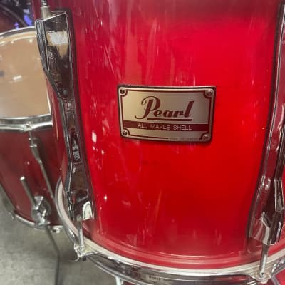 Pearl MLX 5 piece drum set /hardware 1995 - Sequoia Red | Reverb