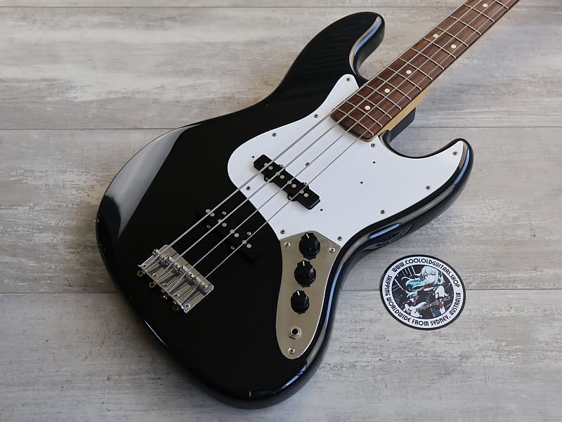 1993 Fender Japan Jazz Bass Standard (Black) | Reverb