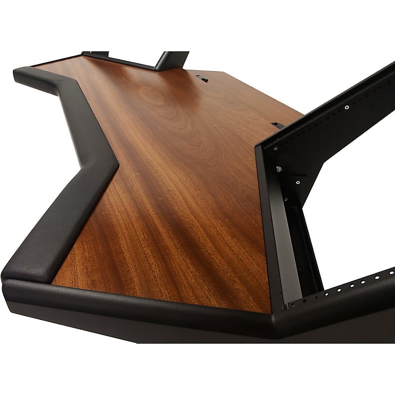 Argosy Halo Desk with Black End Panels, Mahogany Surface, and | Reverb