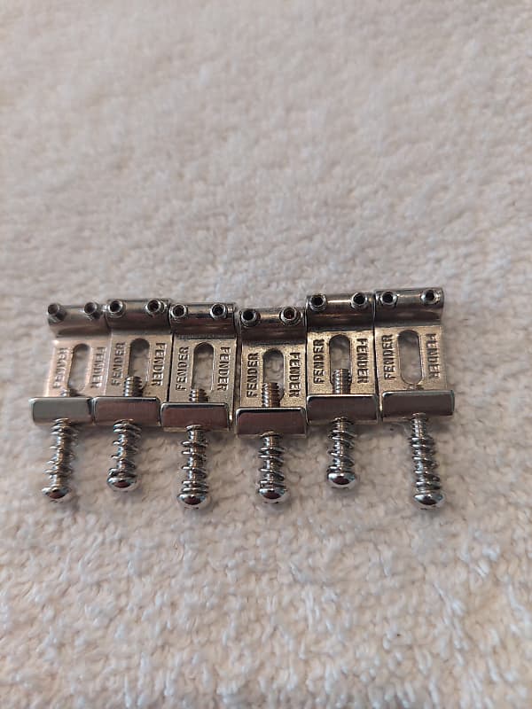 Fender Saddles Stratocaster Vintage Reissue 1990s Nickel | Reverb