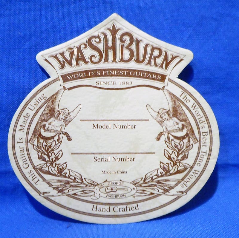 WASHBURN ACOUSTIC GUITAR SOUND HOLE LABEL WITH WASHBURN | Reverb UK
