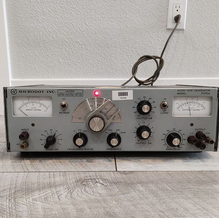 Microdot inc. Audio sine generator F370A | Reverb