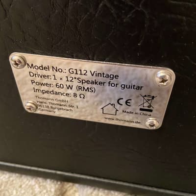 Harley Benton G112 Vintage 1x12 Cab - Black - | Reverb France