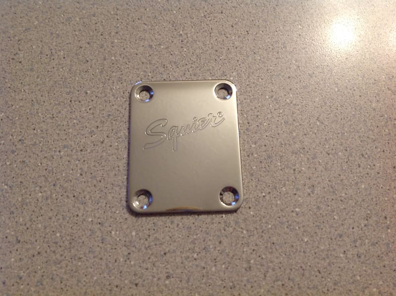Pre-owned Fender Squier Strat SCRIPT NECK PLATE for Tele and | Reverb