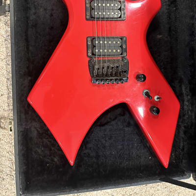 1987 BC Rich Warlock Platinum series Red with ohsc | Reverb