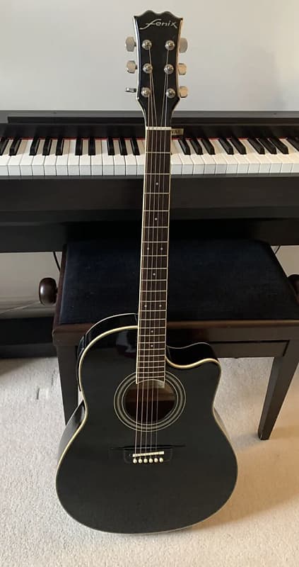 Fenix SL 90 Electro-acoustic Mid 90s - Black with Cream | Reverb UK