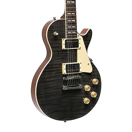 Stagg SEL-DLX Electric Guitar AAA Flame Top Mahogany Body, | Reverb