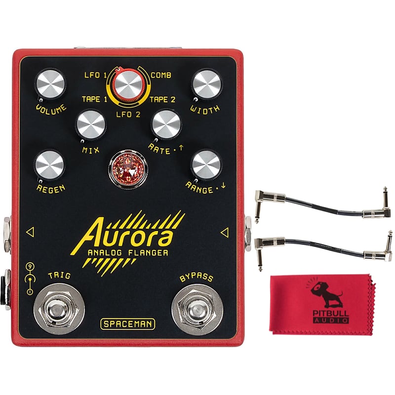 Spaceman Aurora Analog Flanger Pedal, Red Standard w/ Patch | Reverb
