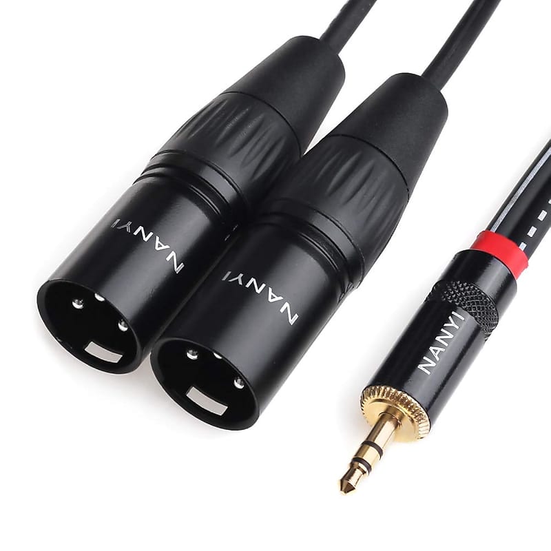 Xlr Microphone Splitter Audio Cables 3.5Mm To 2Xlr Male Trs | Reverb