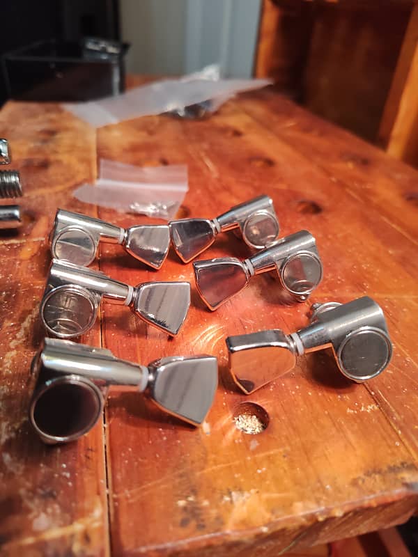 Yamaha Chrome Tuners Tuning Keys 3x3. Tulip. Fit Les Paul. | Reverb