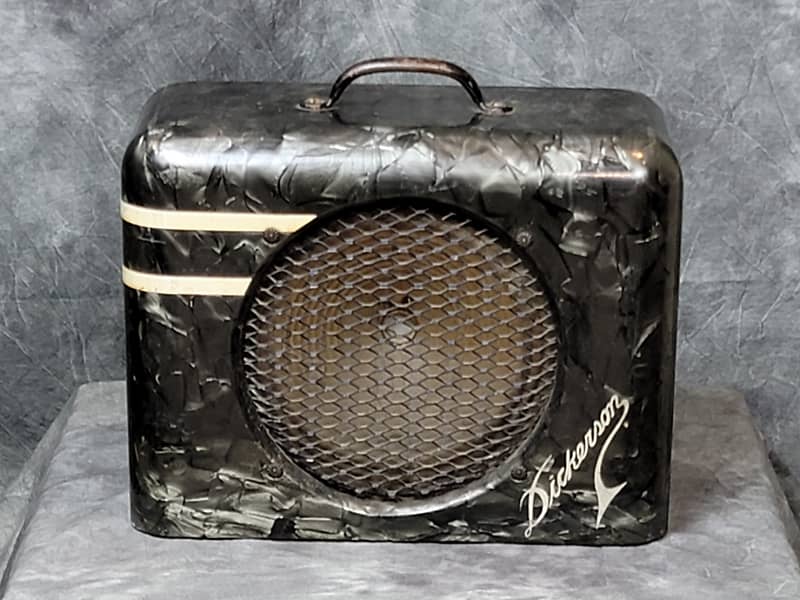 RARE ART DECO 1940 Dickerson Tube Guitar Amp Combo, Green | Reverb