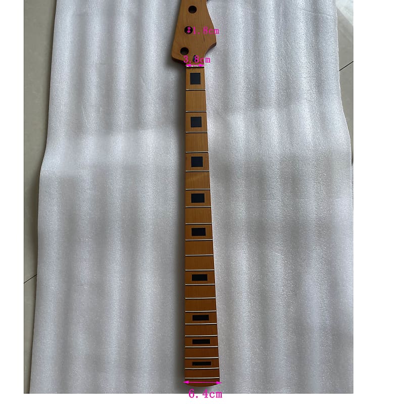 4 Strings Roasted Maple Wood Bass Guitar Neck with Maple 20 | Reverb