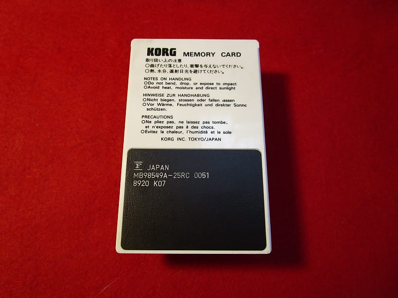KORG M1 PCM Program Cards MSC-02 / MPC-02 "Synth 1" Tested | Reverb