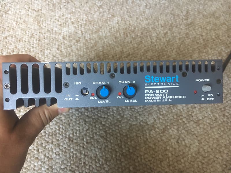 Stewart PA-200 Power Amp Half Rack 1U Amplifier Steel Bass PA | Reverb