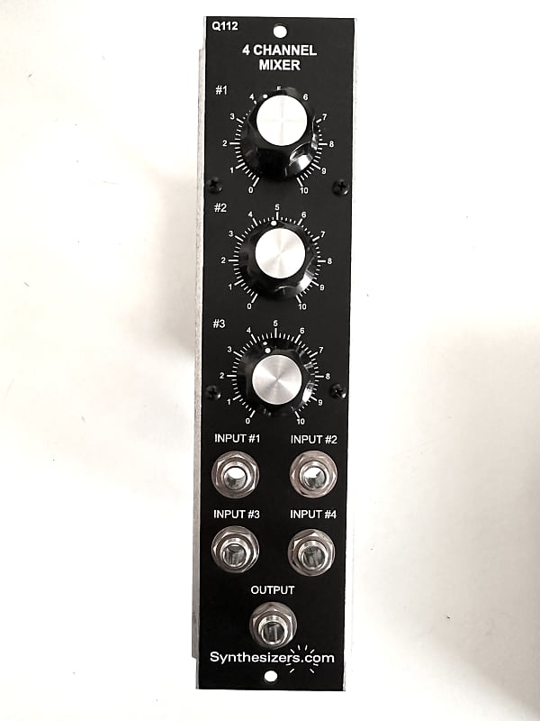 Synthesizers.com Q112 4 Channel Mixer 2020’s - 5U Black | Reverb