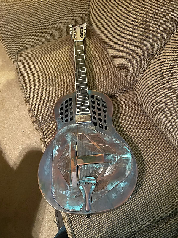 Republic square neck tricone resonator 2020 - distressed | Reverb