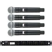 Shure Shure ULXD4Q/ULXD2SM58 QUAD SYSTEM WITH 4 MICS" 2023 - | Reverb