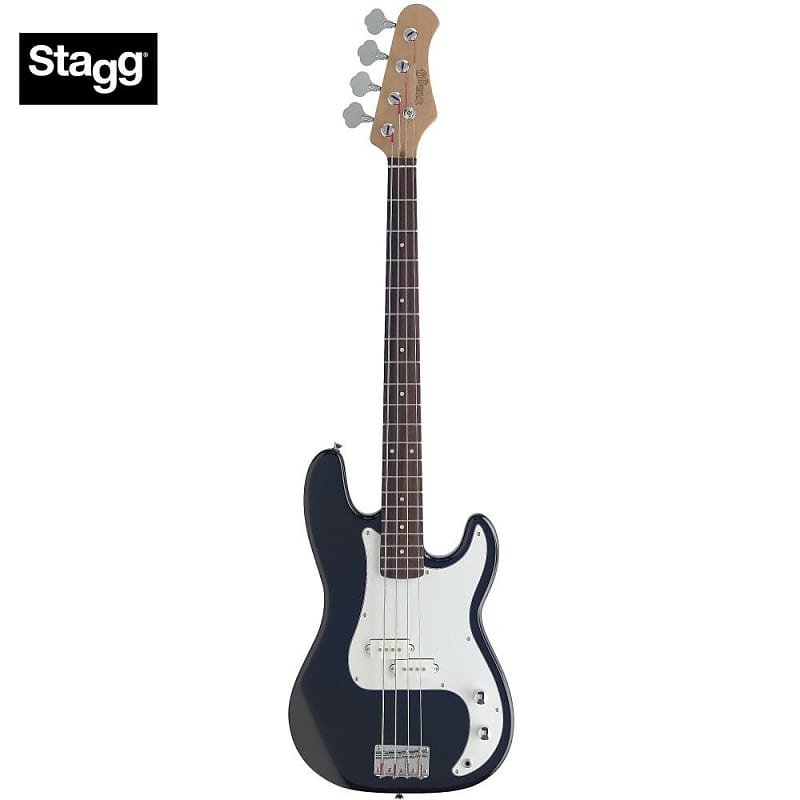 Stagg P300-BK Standard "P" Solid Alder Body Hard Maple Neck | Reverb