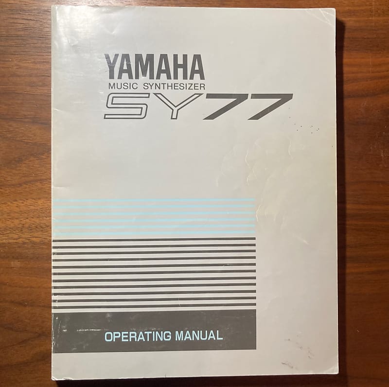 Yamaha SY77 Original Manual 1989 | Reverb