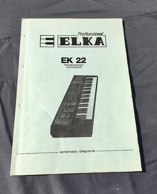 Elka EK-22 Synthesizer Schematics Paperwork | Reverb