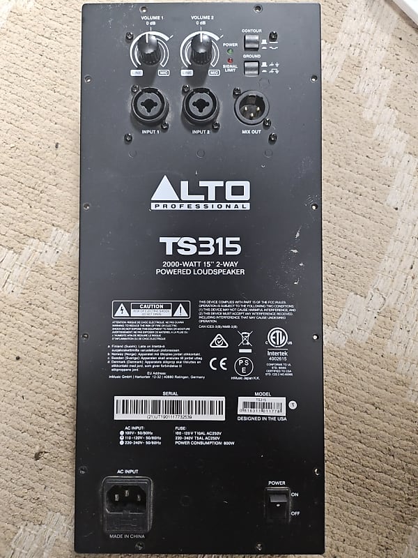 Alto Professional TS315 Amplifier Assembly | Reverb
