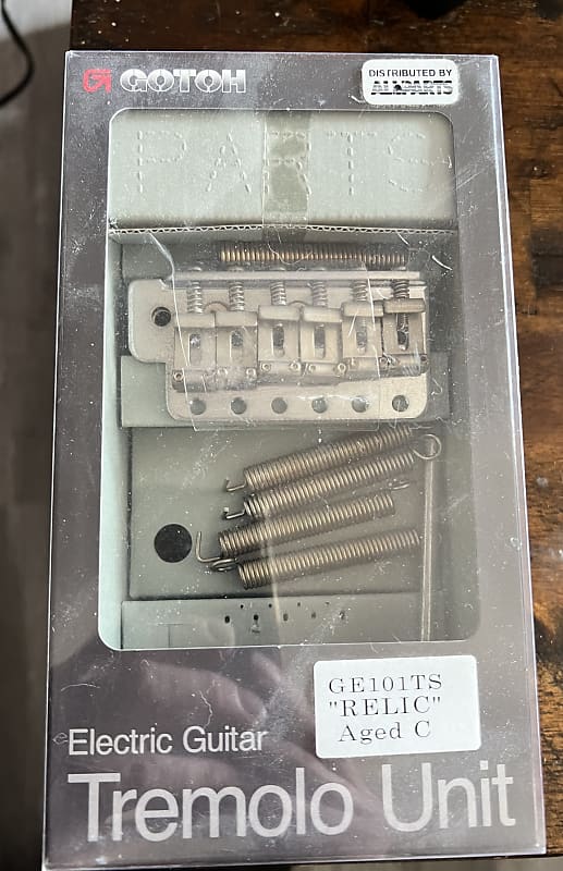 Gotoh GE101TS Vintage Relic'd Tremolo Bridge (Aged Chrome) | Reverb