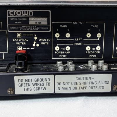 Crown IC-150 Preamplifier - Late 1970s - Silver | Reverb
