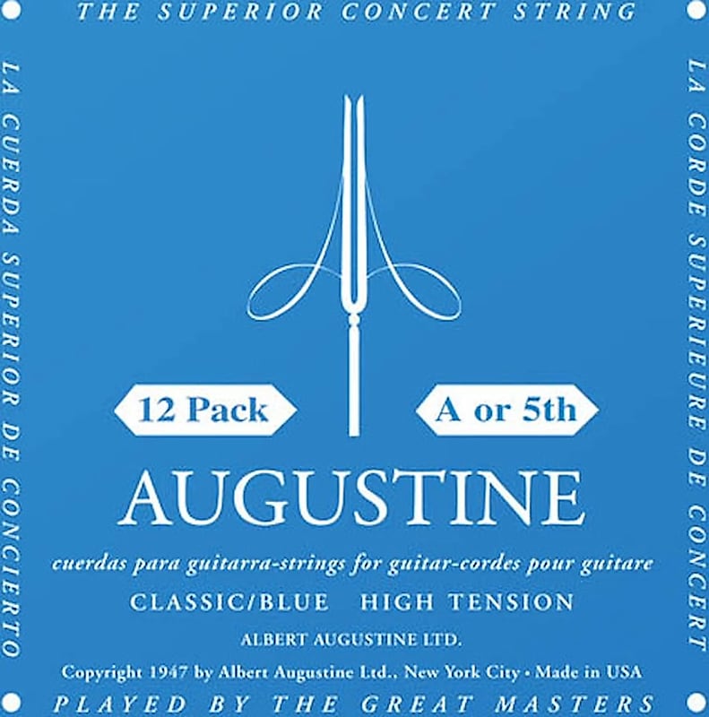Classic/Blue - High Tension Nylon Guitar Strings - Augustine | Reverb