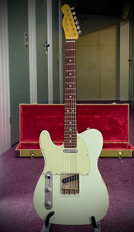 MJT Wildwood Warmoth Left Hand Telecaster Nitro Blue Relic | Reverb