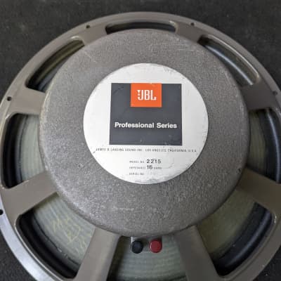 RARE! 1970s JBL 2215 (LE 15A) 16 Ohm Alnico Magnet 15" Woofer | Reverb