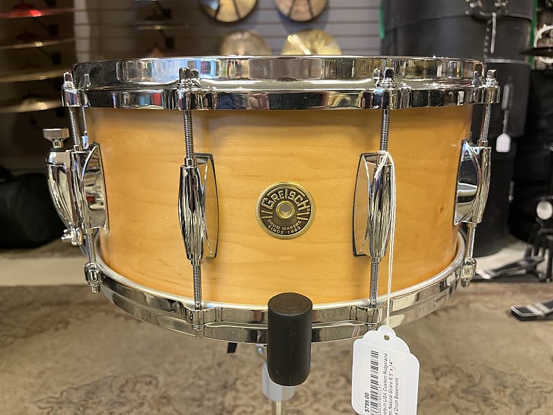 Gretsch USA Custom Ridgeland Satin Natural Snare 6.5" x 14" | Reverb