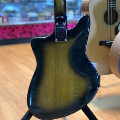 Weltron Teiscoish Jaguar style electric guitar 1960's Sunburt | Reverb