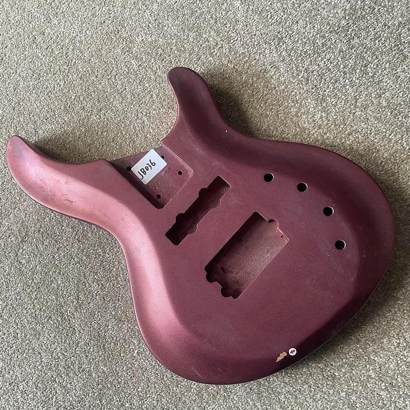 Metallic Pink Finish Electric Bass Guitar Body | Reverb UK