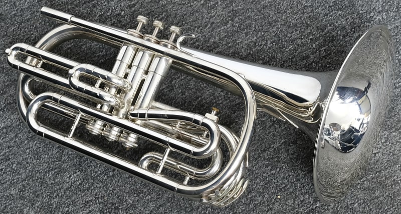 King Model 1130 Marching Euphonium Silver Plated | Reverb