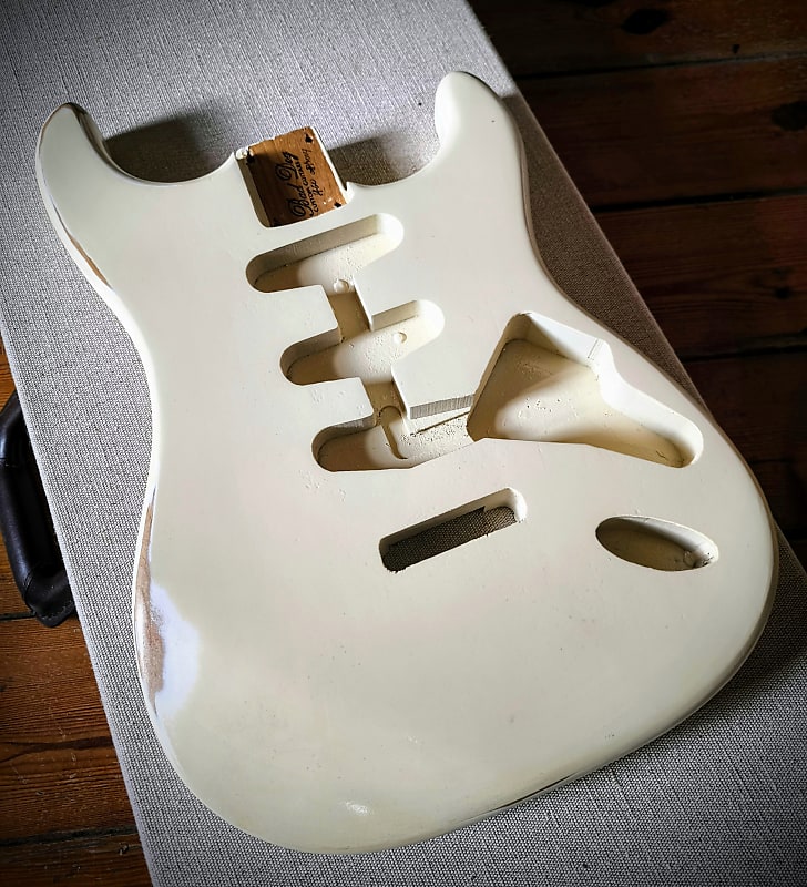 Stratocaster body 2024 - Aged White Nitro Finish | Reverb