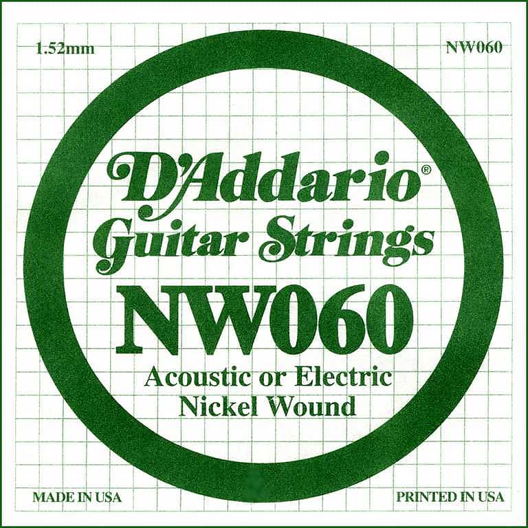 NW060 Nickel Wound Separate String for Electric Guitar, .060, | Reverb