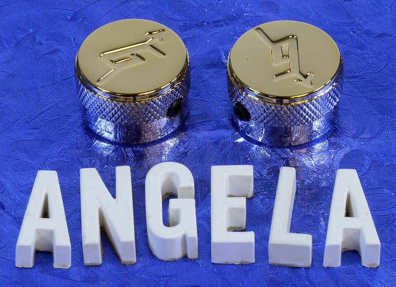 Two Gold G Arrow Control Knobs Generic Replacement For | Reverb