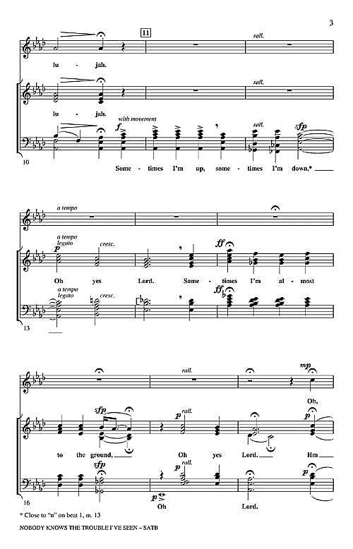 Nobody Knows The Trouble Ive Seen Satb Divisi A Cappella | Reverb
