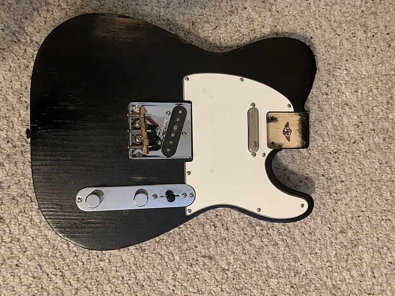 Loaded Telecaster Body 2020 Nitrocellulose Black Reliced | Reverb