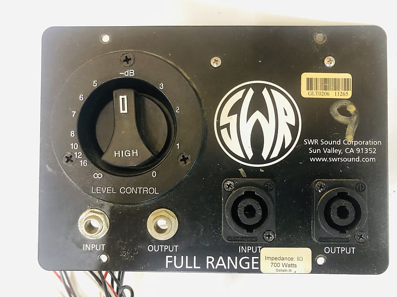 SWR Goliath III Bass Amplifier Input Jack Plate and Crossover | Reverb