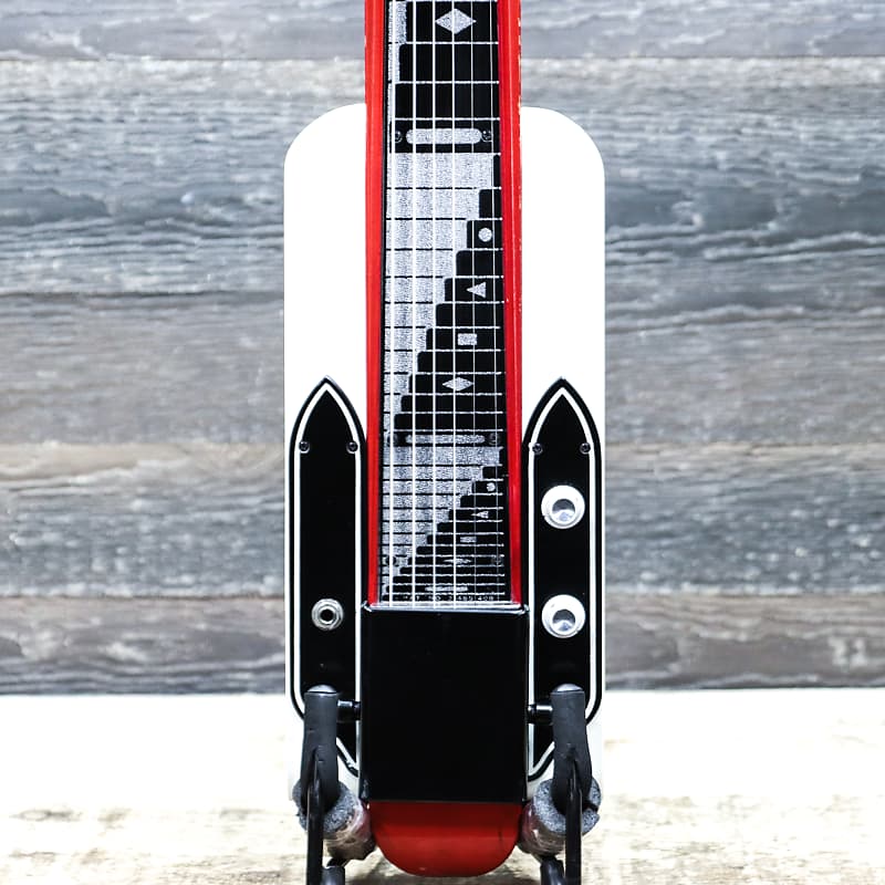 National Dynamic Lap Steel Red & White 6-String Electric Lap | Reverb