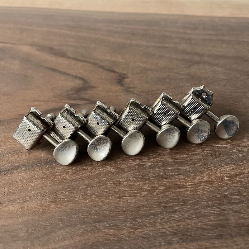 6-in-line Deluxe Tuner Set With Pin - Nickel | Reverb