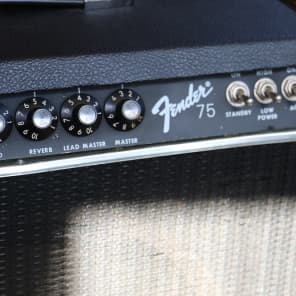 Fender 75 Vintage 1x15 Tube Combo Amp 1980s Black | Reverb
