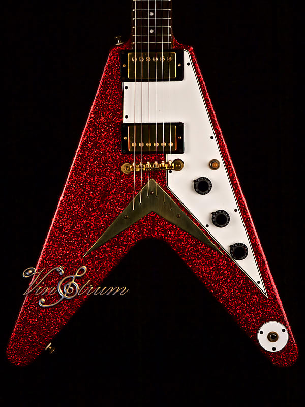 Gibson 1958 Flying V Reissue Limited Edition 1991 Red Sparkle | Reverb