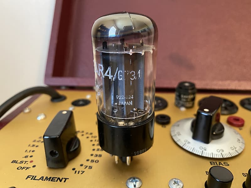 5AR4 GZ34 Matsushita Japan Rectifier Vacuum Tube. Measured | Reverb