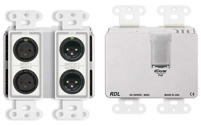 NEW RDL 2x2 Dante Interface Wall Plate - DD-BN22 | Reverb