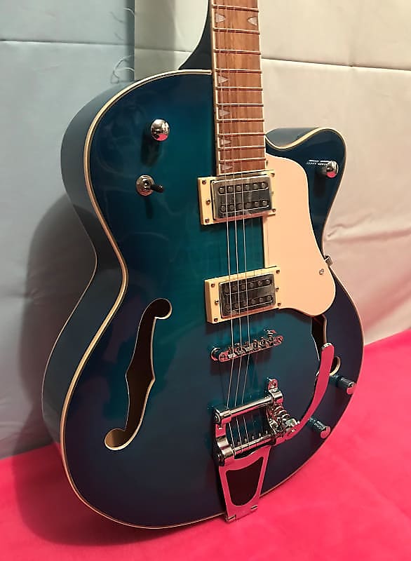 JASPER ACOUSTIC ELECTRIC DOUBLE F HOLE HOLLOW BODY GUITAR | Reverb