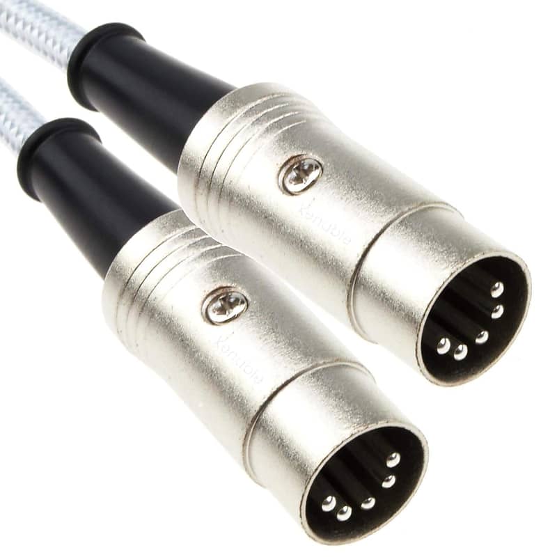 Professional MIDI 5 Pin DIN Cable FULLY WIRED Braided | Reverb UK